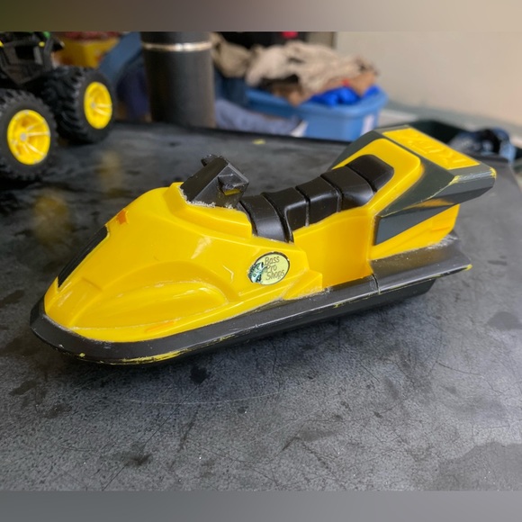 Accents | Bass Pro Shops Mighty Rigz Yellow Black Jet Ski Plastic Toy ...